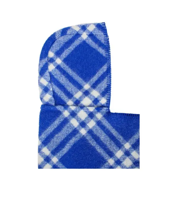Burberry Check Hooded Scarf - Blue