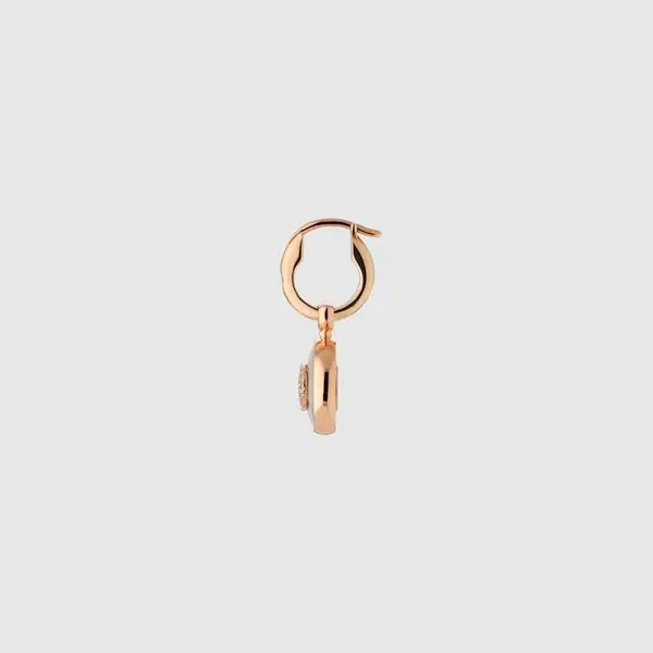 Gucci Interlocking Diamond 18k Rose Gold Earrings