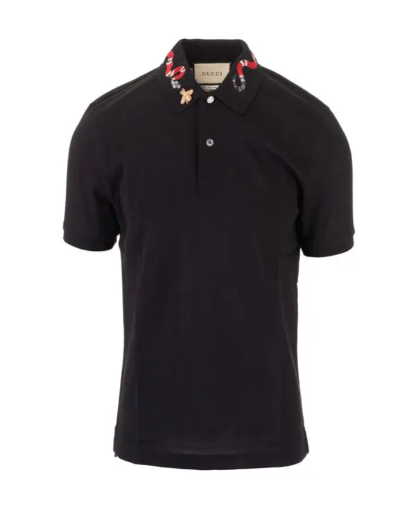 Gucci Polo With Snake Embroidery