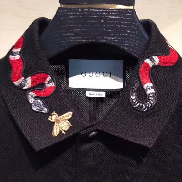 Gucci Polo With Snake Embroidery