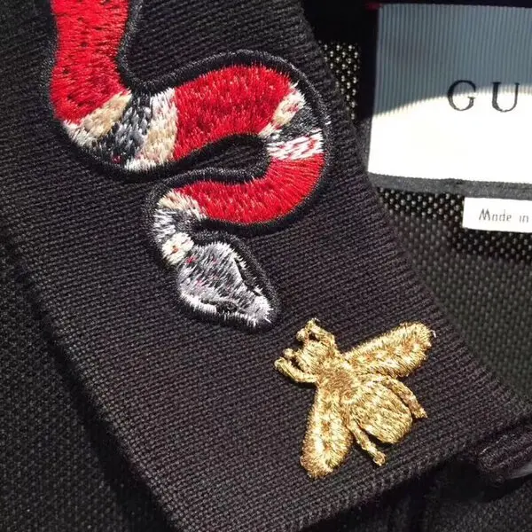 Gucci Polo With Snake Embroidery