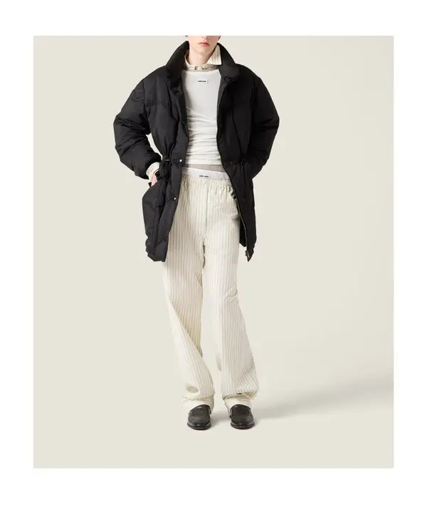 Miu Miu High-neck Drawstring Puffer Jacket