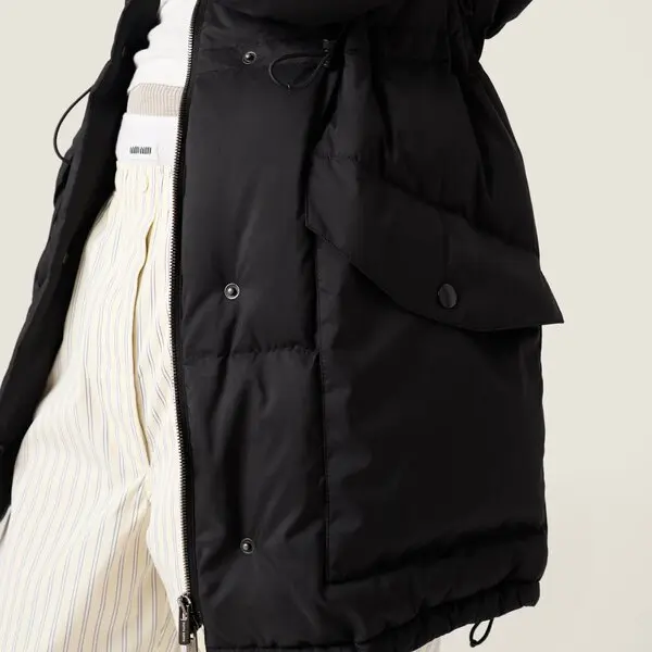 Miu Miu High-neck Drawstring Puffer Jacket