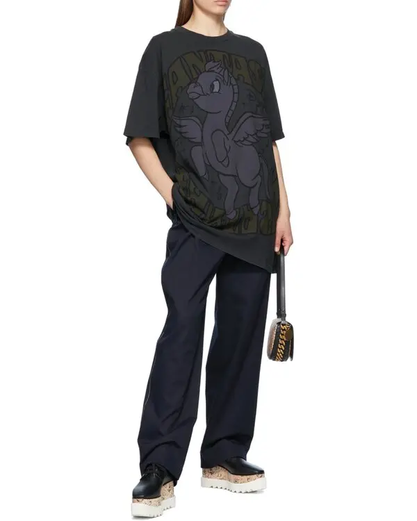 Stella McCartney Graphic Printed Chained Shoulder Bag