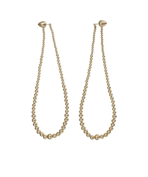Alaïa Drop Earrings With Pendant - Golden