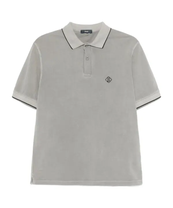 Herno Logo Embroidered Short Sleeved Polo Shirt