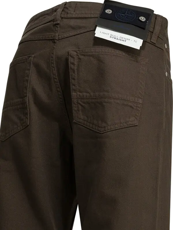 Stone Island Regular Straight Jeans In Bull Denim Cotton
