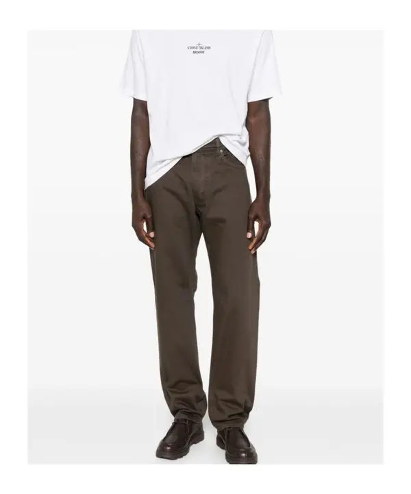 Stone Island Regular Straight Jeans In Bull Denim Cotton