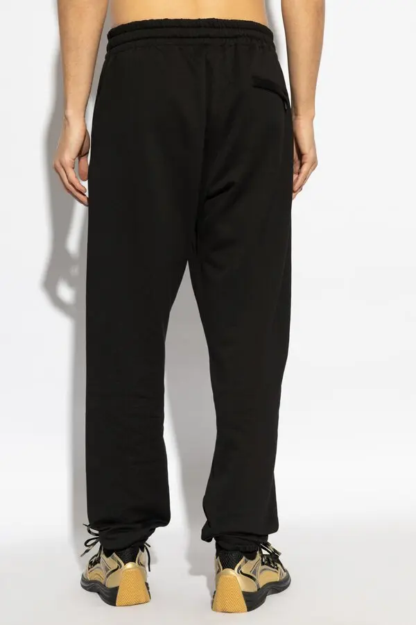 Dolce & Gabbana Dolce Gabbana Logo Embossed Jersey Jogging Pants - Black