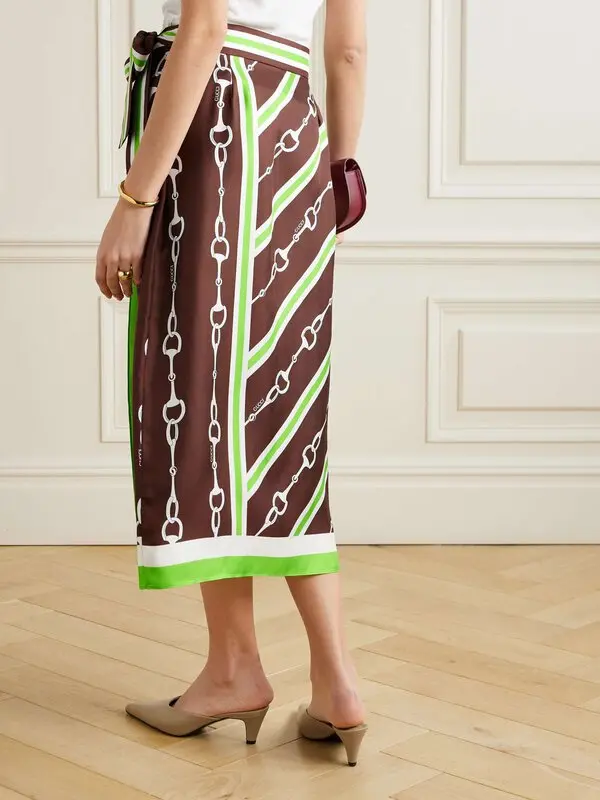 Gucci Horsebit Print Silk Pareo