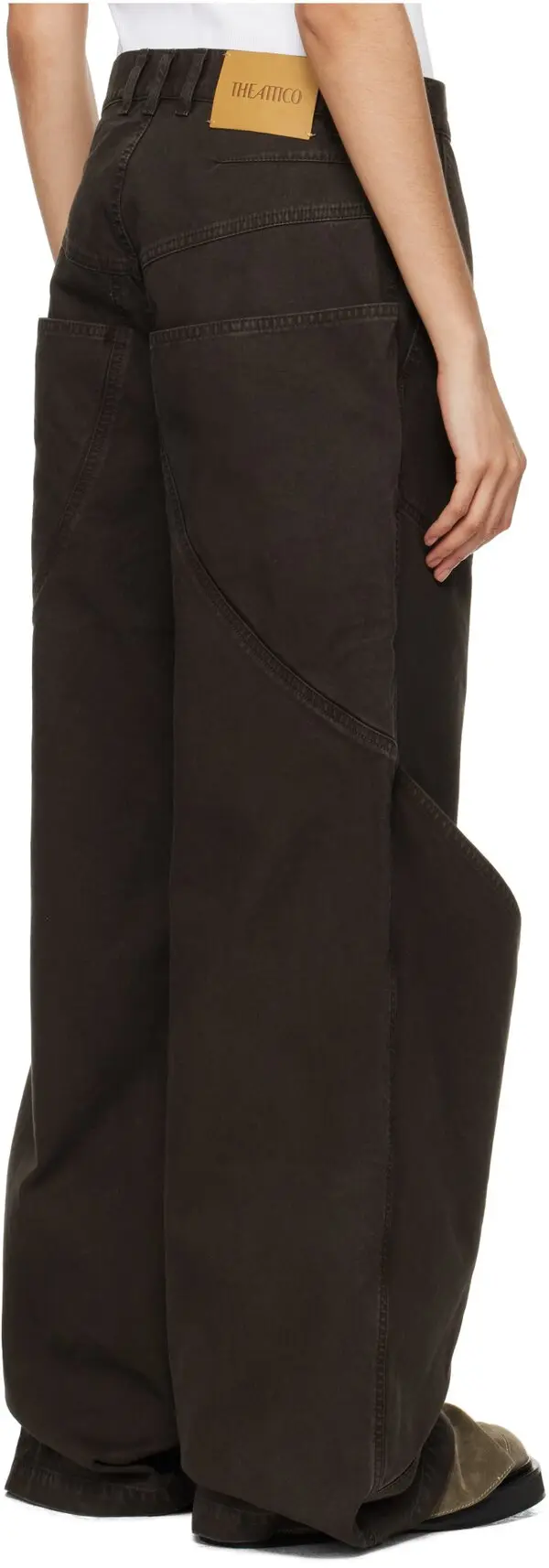 Attico Panelled Wide Leg Trousers