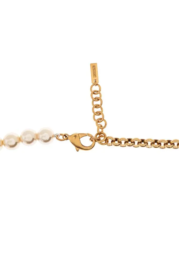Moschino Asymmetrical Pendant Necklace With Chains