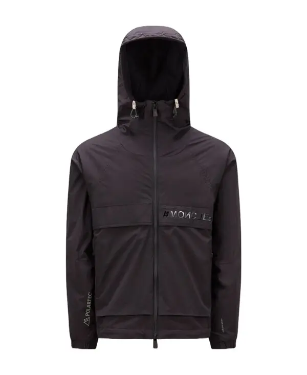 Moncler Foret Hooded Zip-up Jacket With Polartec Alpha Insulation - Black