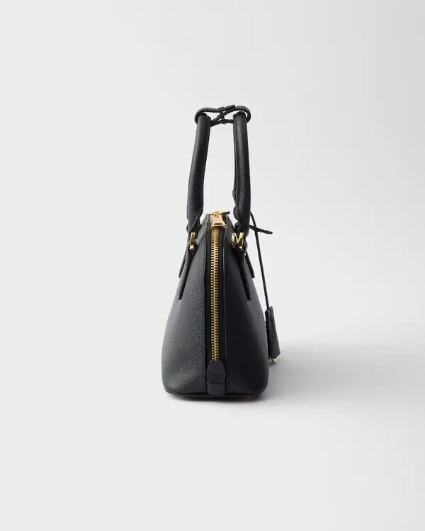 Prada Zip-up Top Handle Bag - Black