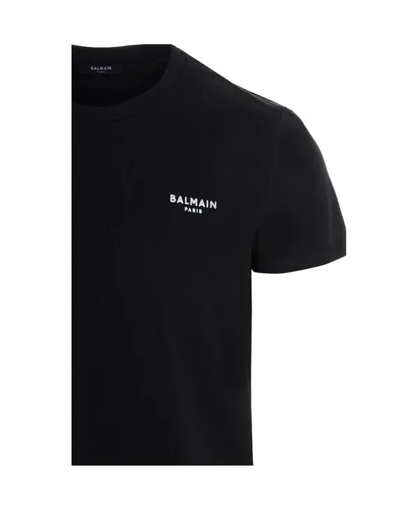 Balmain Logo Embroidered Crewneck T-shirt
