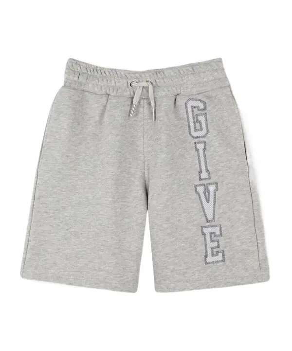 Givenchy Drawstring Shorts With Embroidered Logos - Grey