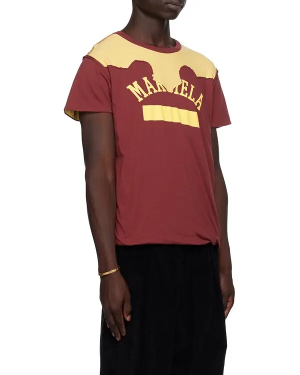 MAISON MARGIELA Distressed Crewneck T-shirt - Red