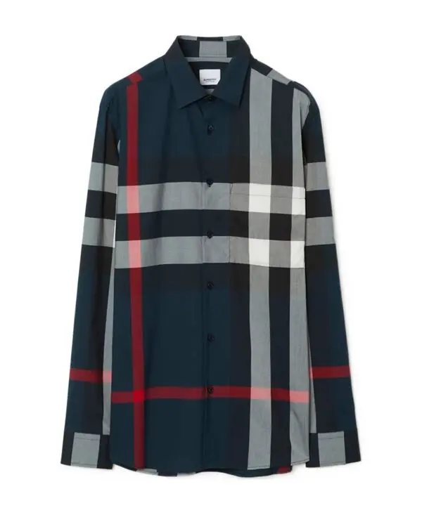 Burberry Checkered Long-sleeved Shirt - Black
