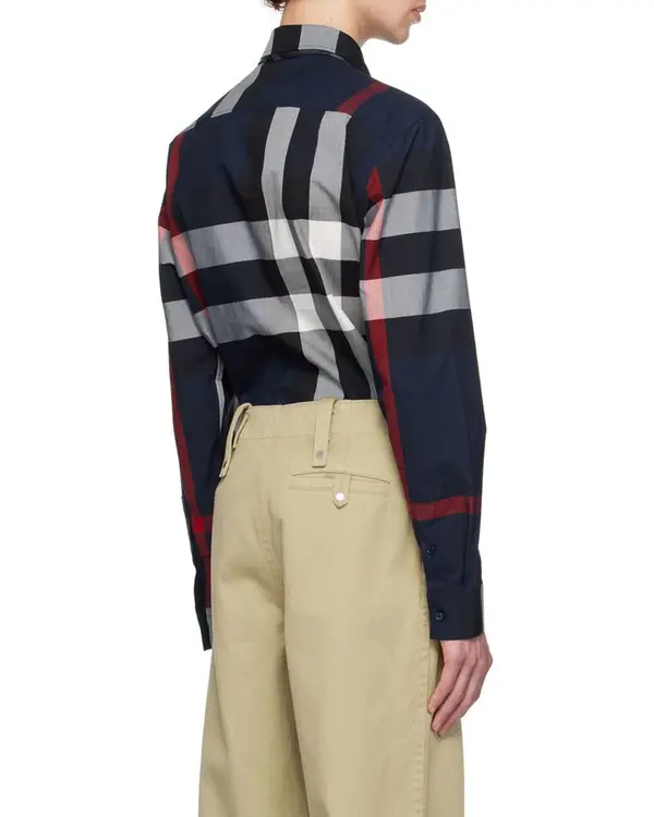 Burberry Checkered Long-sleeved Shirt - Black
