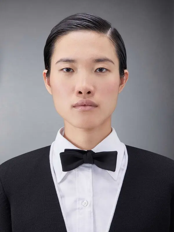 Thom Browne Single Breasted Collarless Jacket
