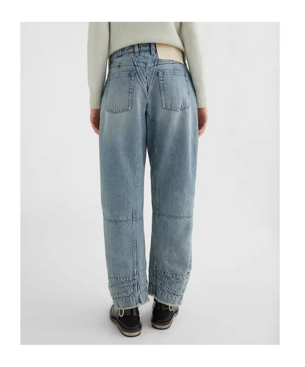 JIL SANDER Tapered-leg Frayed-hem Jeans