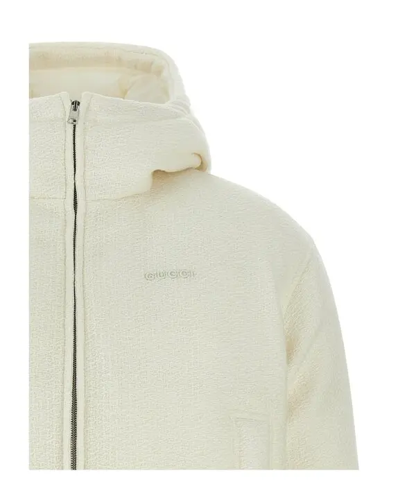 Gucci Logo Lettering Bouclé Jacket