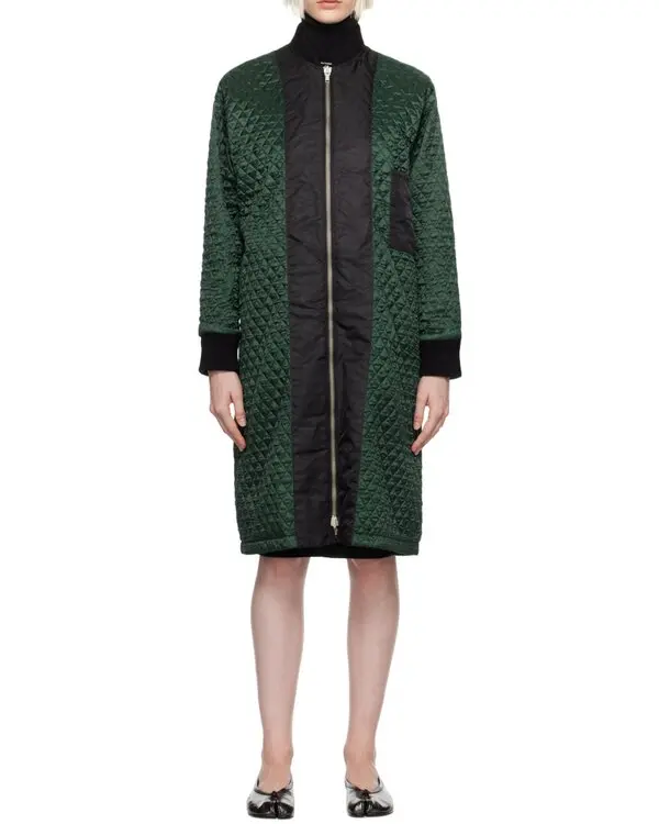 MAISON MARGIELA Quilted Zip-up Coat
