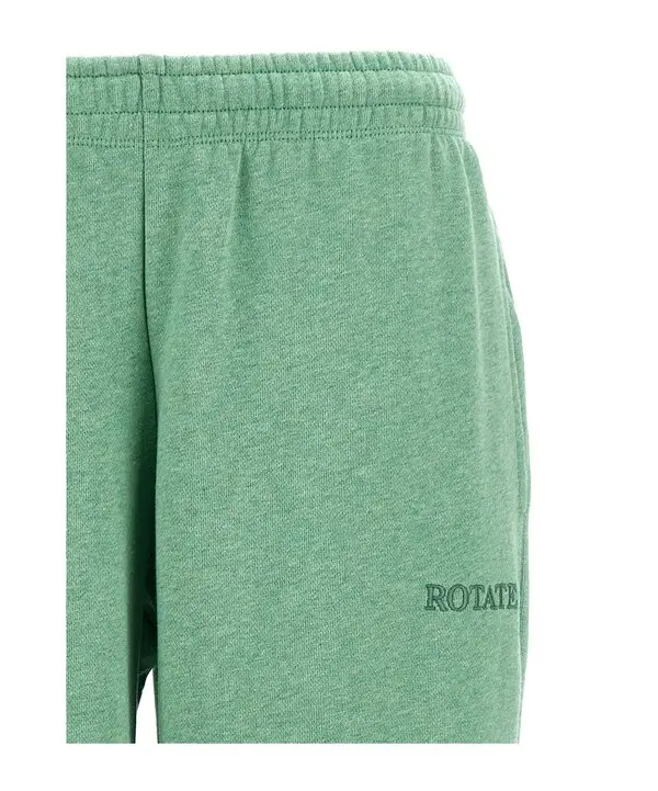 ROTATE BY BIRGER CHRISTENSEN Elasticated Waist Sweatpants With Embroidered Logo - Green
