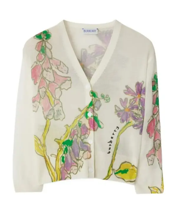 Burberry Foxglove Lyocell-wool Blend Cardigan - Wool Blend Color