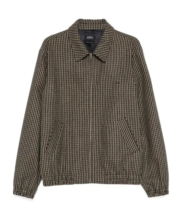 A.p.c. Gingham Check Zip-up Jacket