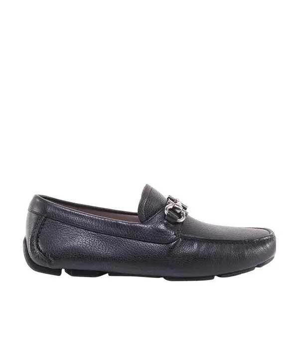 FERRAGAMO Gancini Loafers - Black