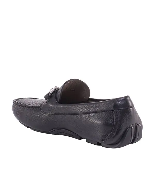 FERRAGAMO Gancini Loafers - Black