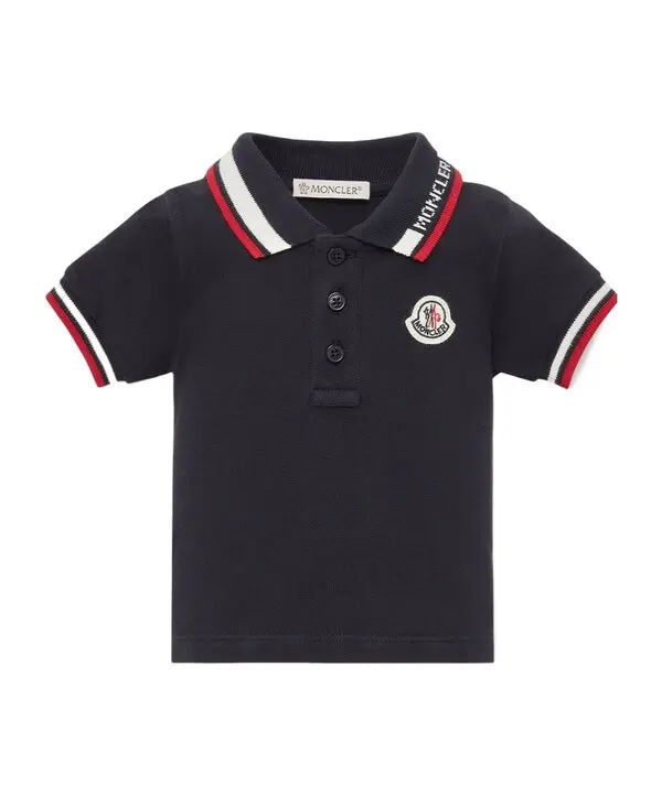 Moncler Piqué Polo Shirt - Navy Blue