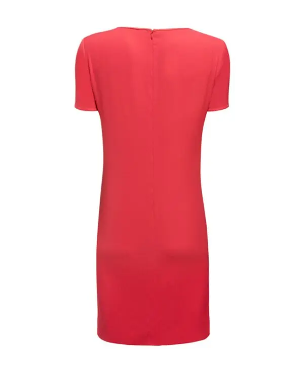 Emporio Armani Round Neck Dress With Pleated Details