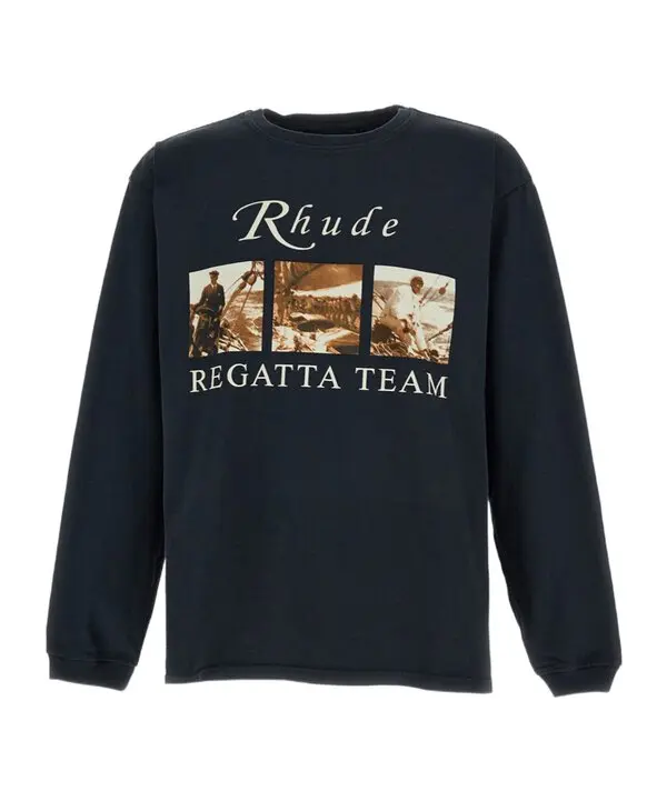 Rhude Logo Printed Long Sleeve T-shirt