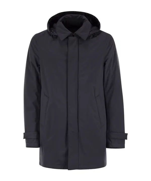 Herno Hooded Down Jacket With Detachable Hood - Black