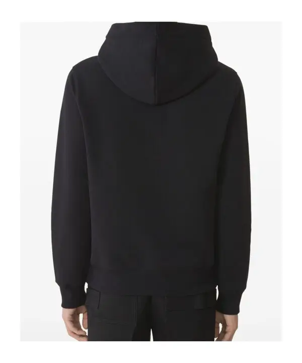 LANVIN Logo Embroidered Kangaroo Pocket Hoodie