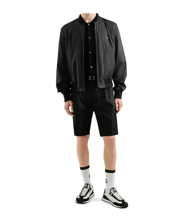 Dolce & Gabbana Logo Tag Zipped Bomber Jacket