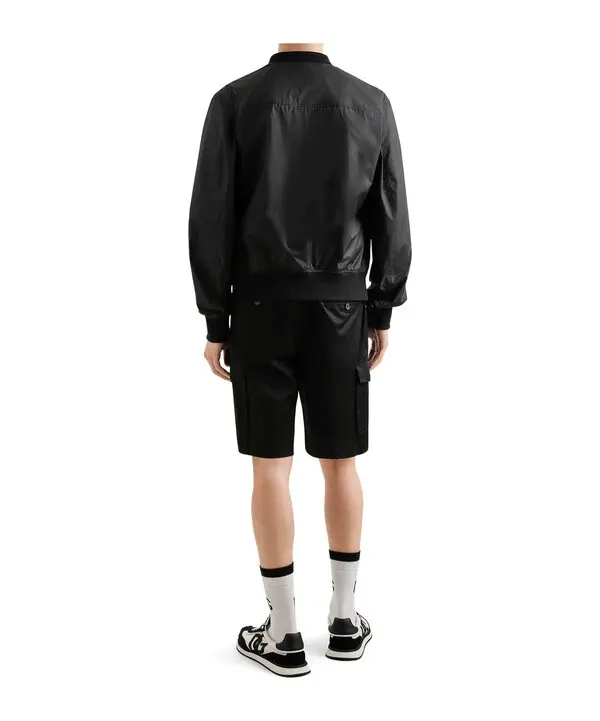Dolce & Gabbana Logo Tag Zipped Bomber Jacket