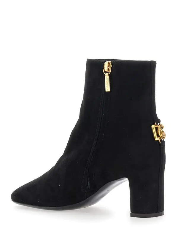 Dolce & Gabbana Logo Plaque Ankle Boots
