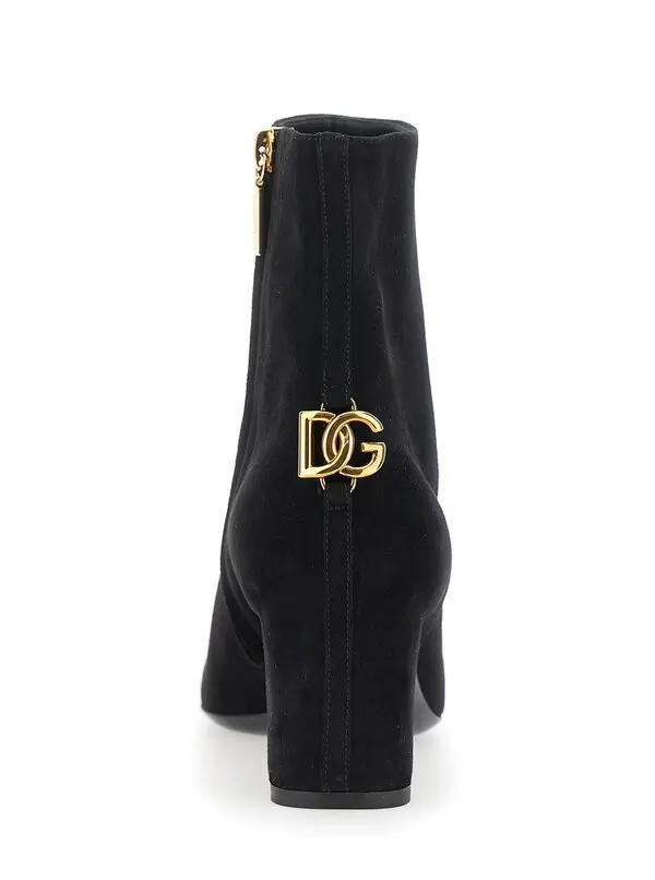 Dolce & Gabbana Logo Plaque Ankle Boots