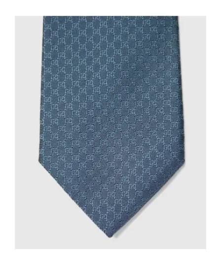 Gucci Gg Jacquard Neck Tie - Blue