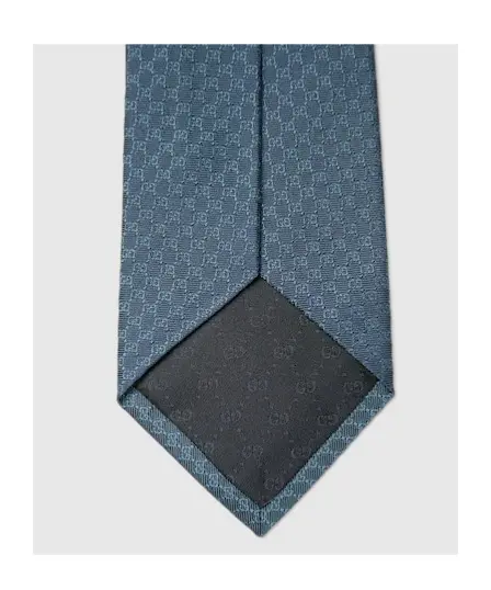 Gucci Gg Jacquard Neck Tie - Blue
