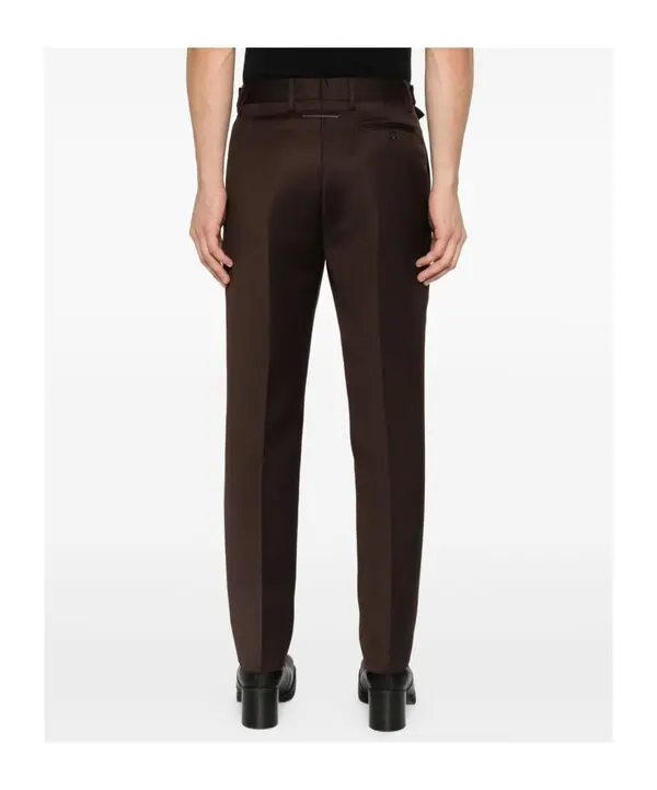 MAISON MARGIELA Belted Pressed Crease Tailored Trousers