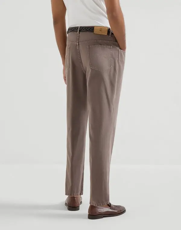 Brunello Cucinelli Garment-dyed Five-pocket Trousers