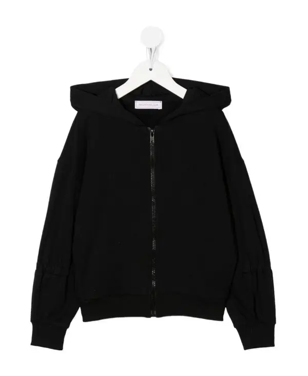 Monnalisa Logo Patch Zip-up Hoodie