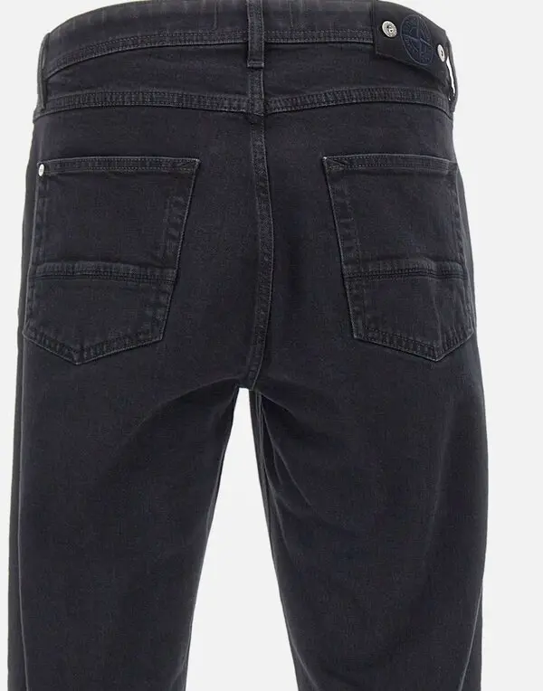 Stone Island Logo Patch Slim Fit Jeans