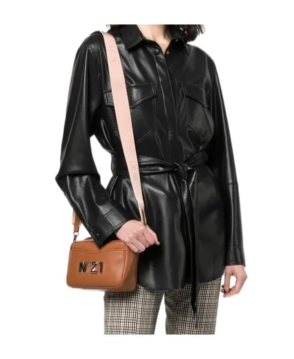N.21 Logo Plaque Zip Crossbody Bag