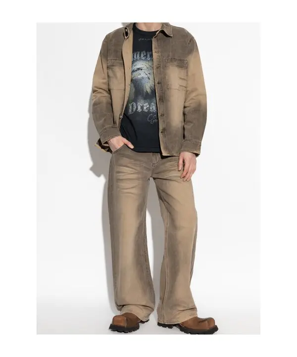 MISBHV Distressed Denim Shirt Jacket