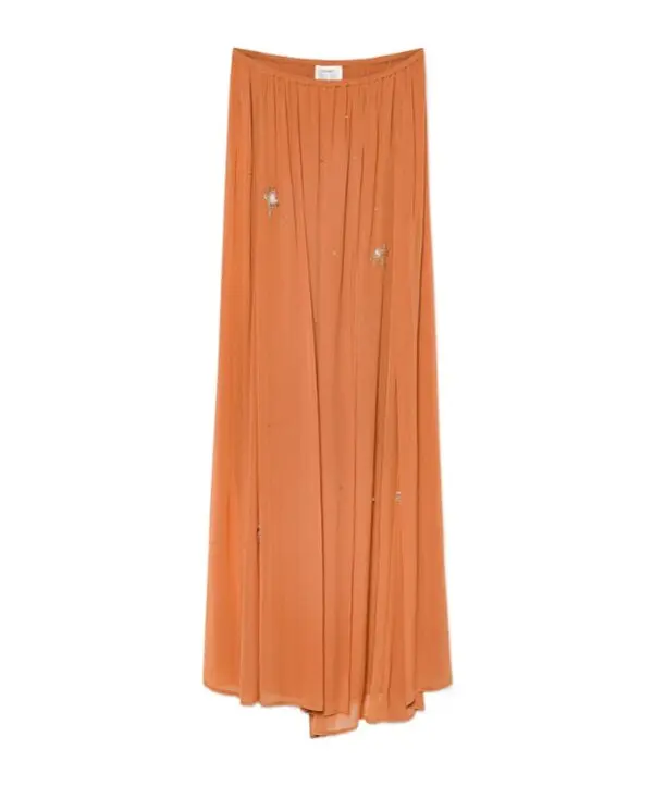 FORTE_FORTE Embellished Maxi Skirt - Noisette